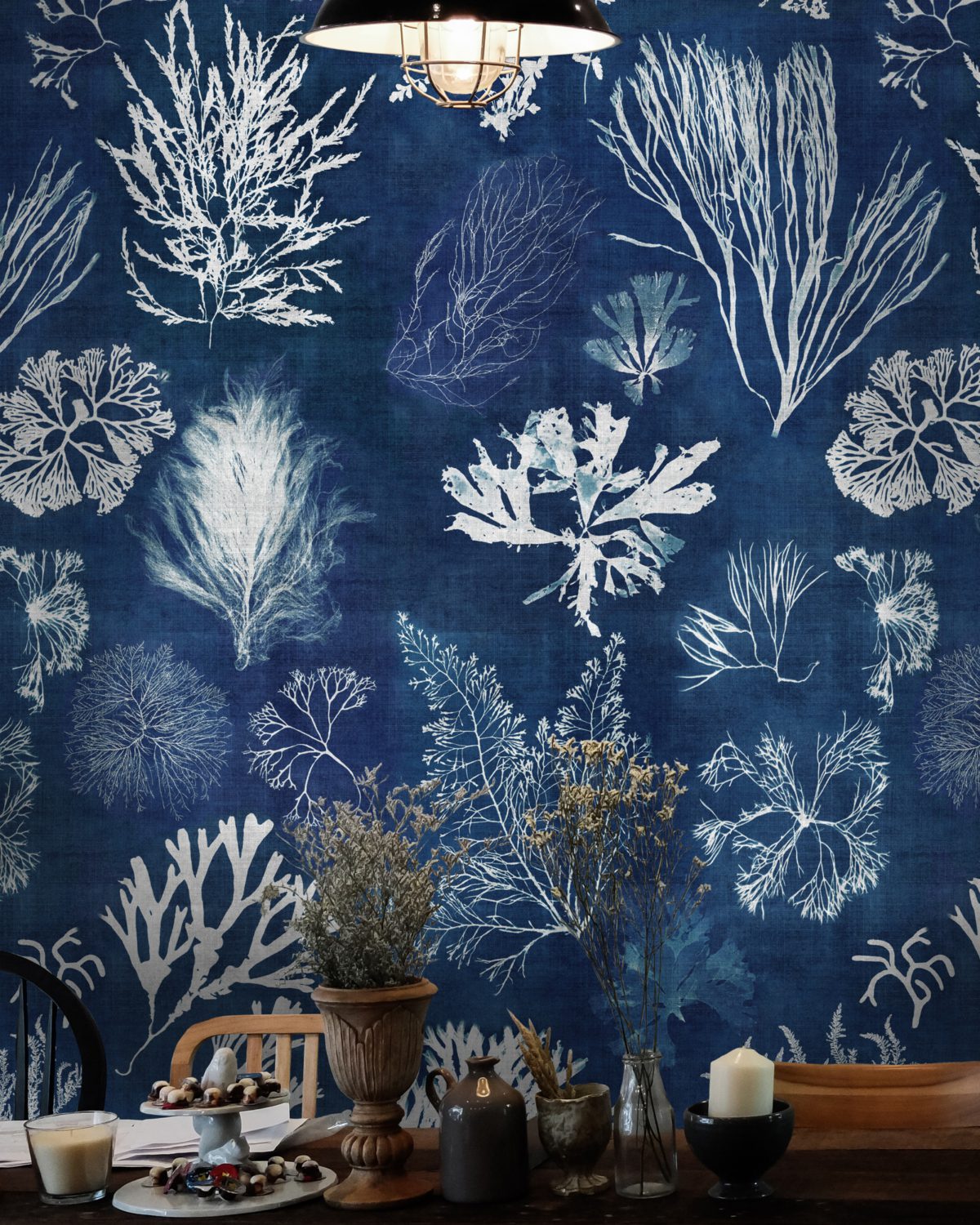 ALGAE Navy Blue | By | Malcolm Fabrics - NZ Distributor