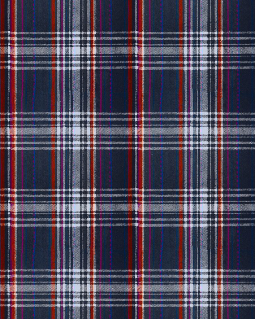 SEAPORT PLAID Navy Blue | By | Malcolm Fabrics - NZ Distributor